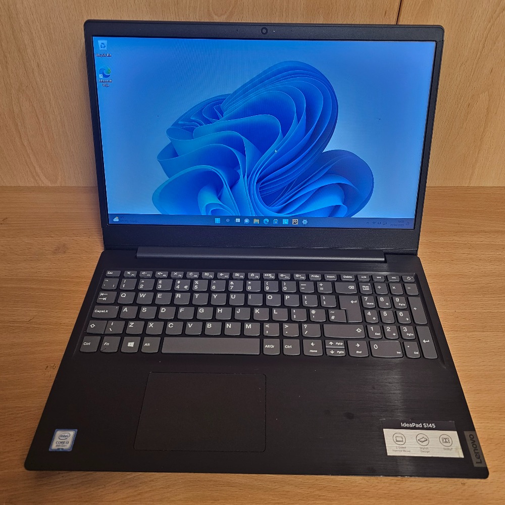 Pre-owned Lenovo Ideapad S145-15IWL - INTEL CORE i3-8145U 128GB SSD 4GB Ram Windows 11 - Own4Less